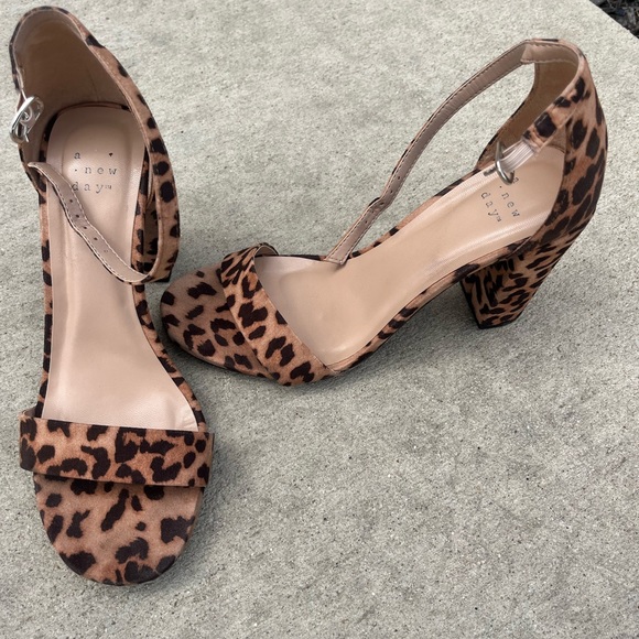 a new day | Shoes | A New Day Ema Leopard Print Block Heels Shoes ...